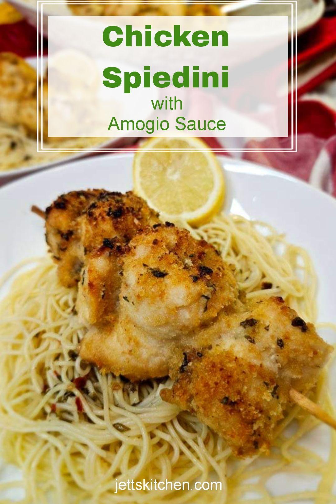 Chicken Spiedini with Amogio Sauce - Jett's Kitchen